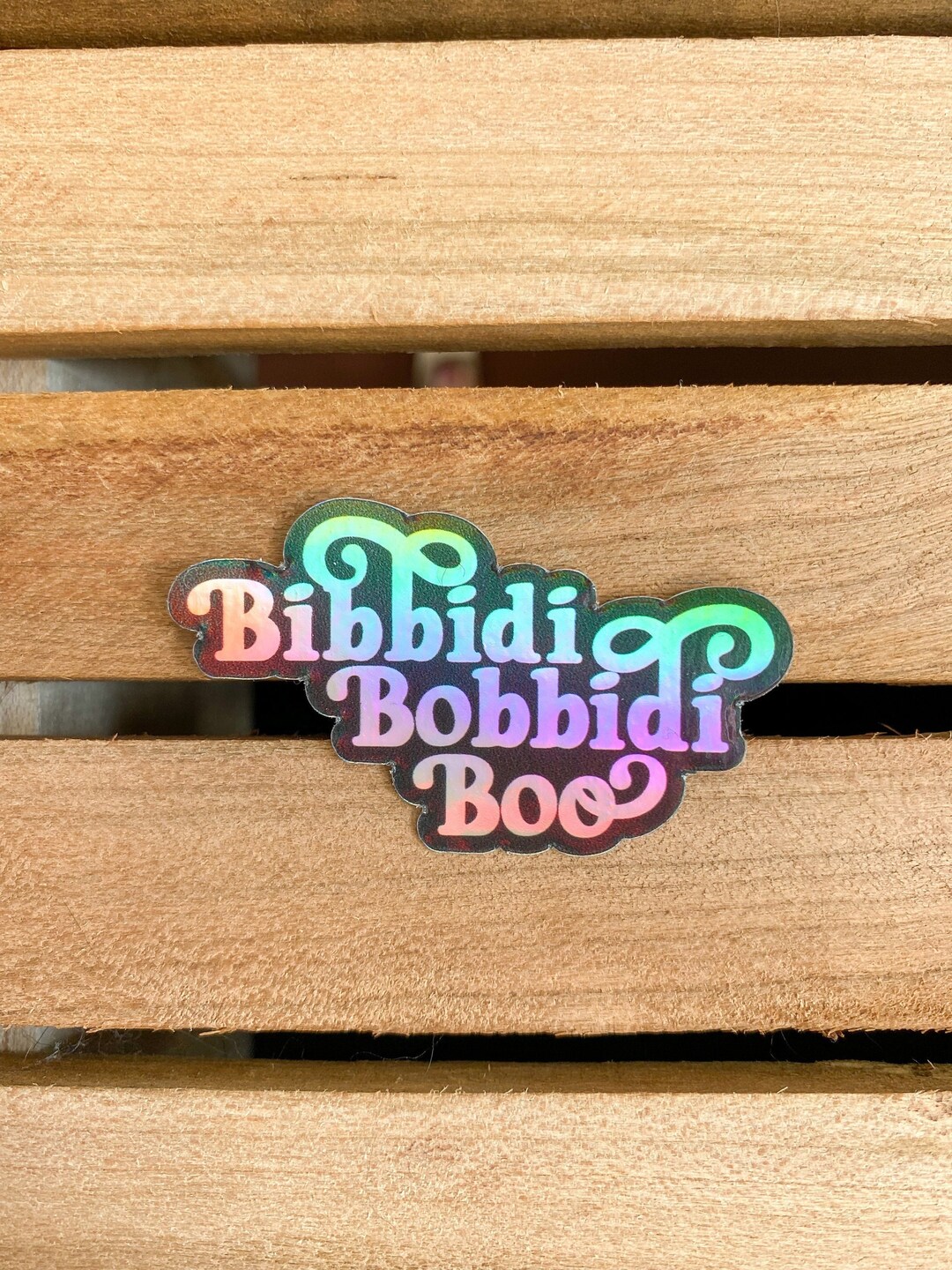 Bibbidi Bobbidi Boo Vinyl Sticker | Holographic Cinderella Laptop and ...