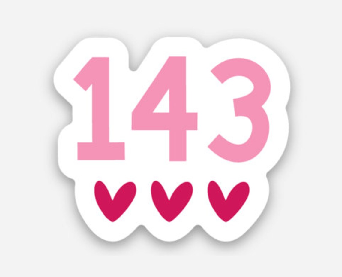 Itty Bitty 143 I Love You Vinyl Sticker Mr. Rogers Laptop - Etsy