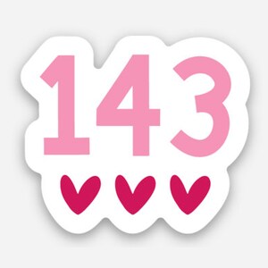Itty Bitty 143 (I Love You) Vinyl Sticker | Mr. Rogers Laptop and Water ...