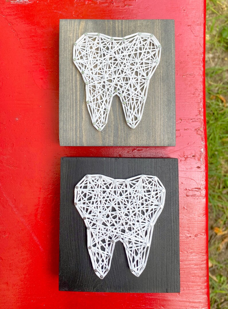 READY TO SHIP String Art Mini Tooth Sign | Etsy