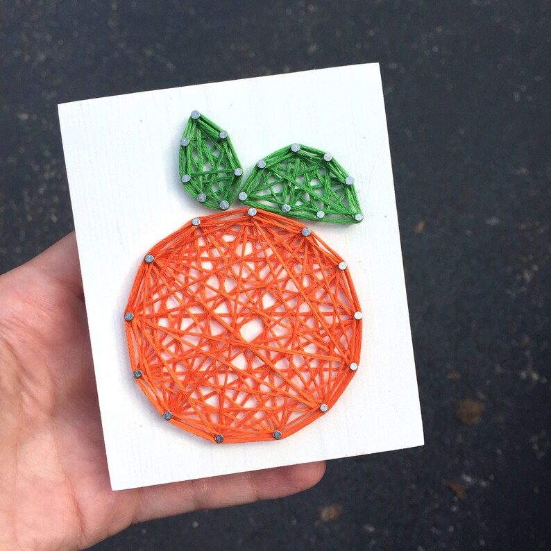 MADE TO ORDER String Art Mini Orange Sign | Etsy