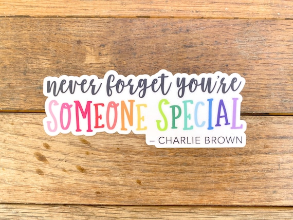 Never Forget You're Someone Special Vinyl Sticker - Etsy