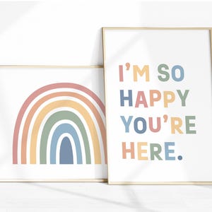 Muted Rainbow Art Print | Classroom Playroom Wall Art | the Honaker ...