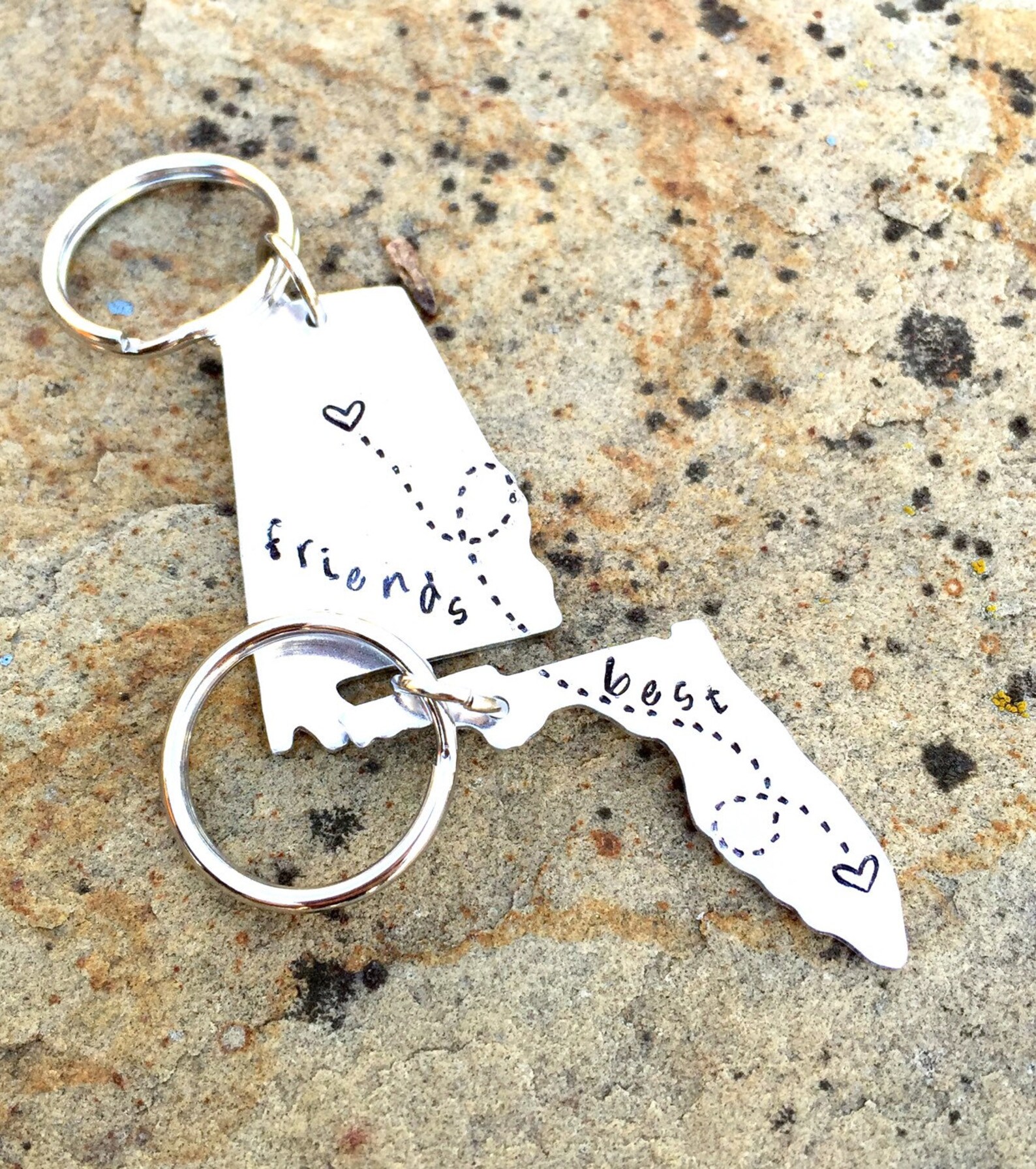Long Distance Relationship State Keychains Custom, Choose Your City ...