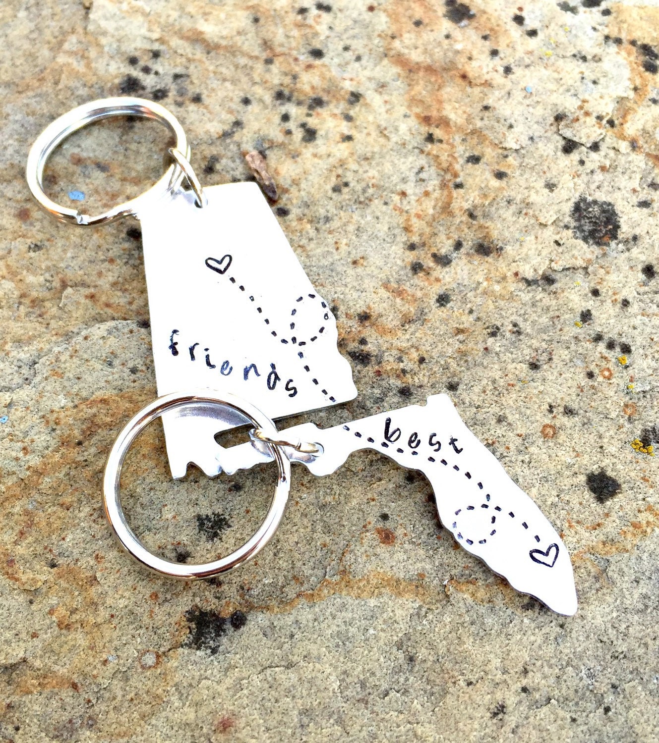 Long Distance Relationship State Keychains Custom, Choose Your City ...