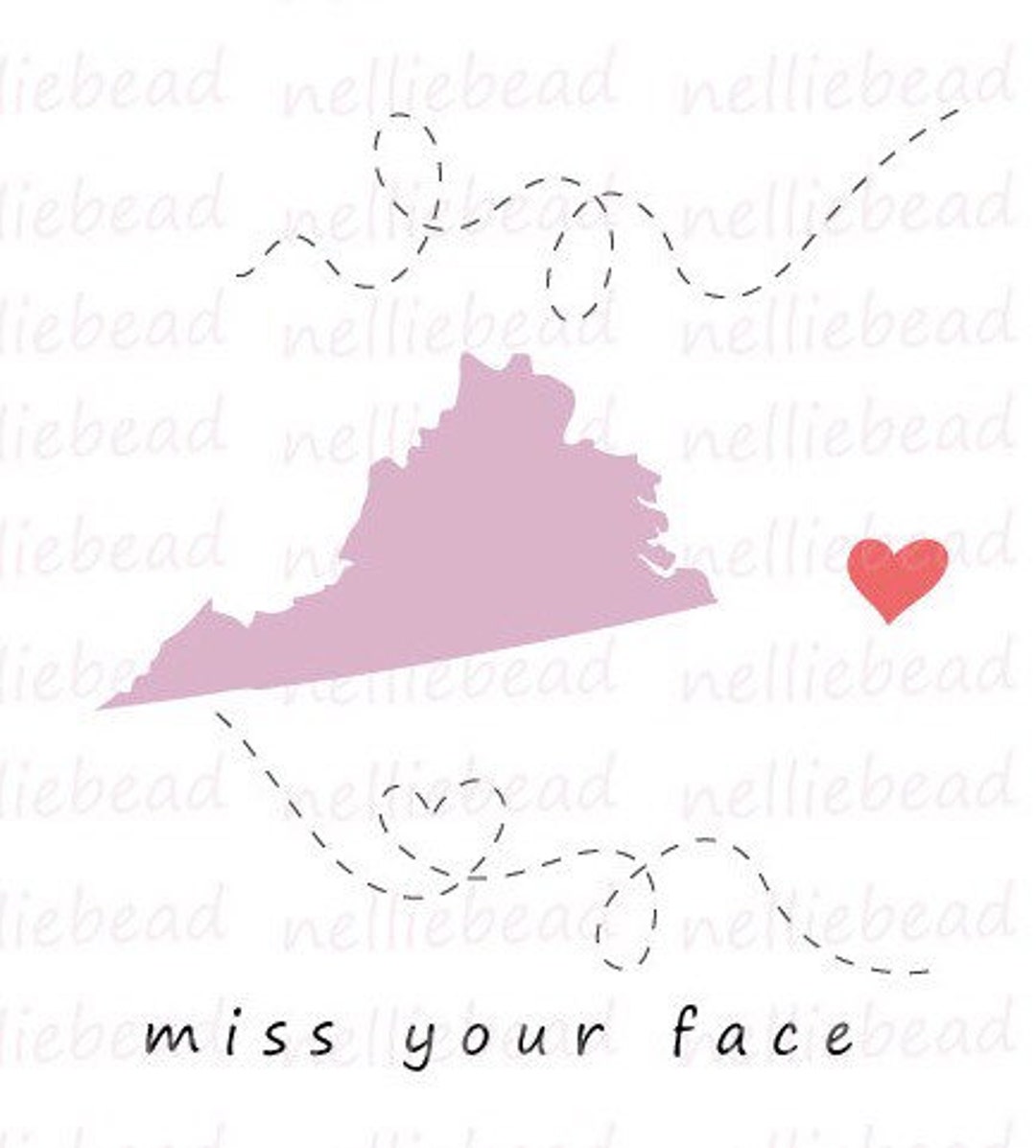 Virginia State SVG Digital Cut Files Long Distance Relationship Use ...