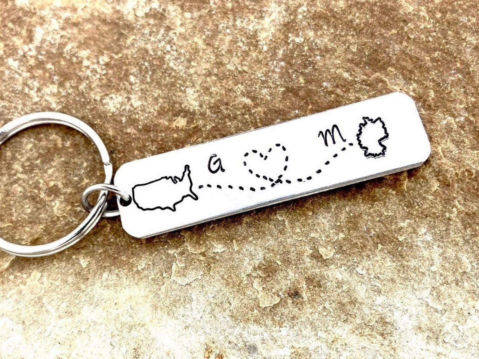 Long Distance Friends Personalized Keychain Tag Gift Long Distance ...