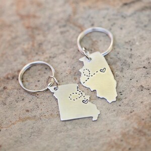 Best Friends Gift Custom Keychains for Two, Personalized Couples Gift ...