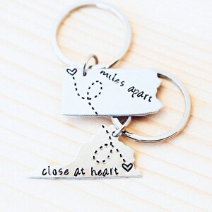 Best Friends Gift Custom Keychains for Two, Personalized Couples Gift ...