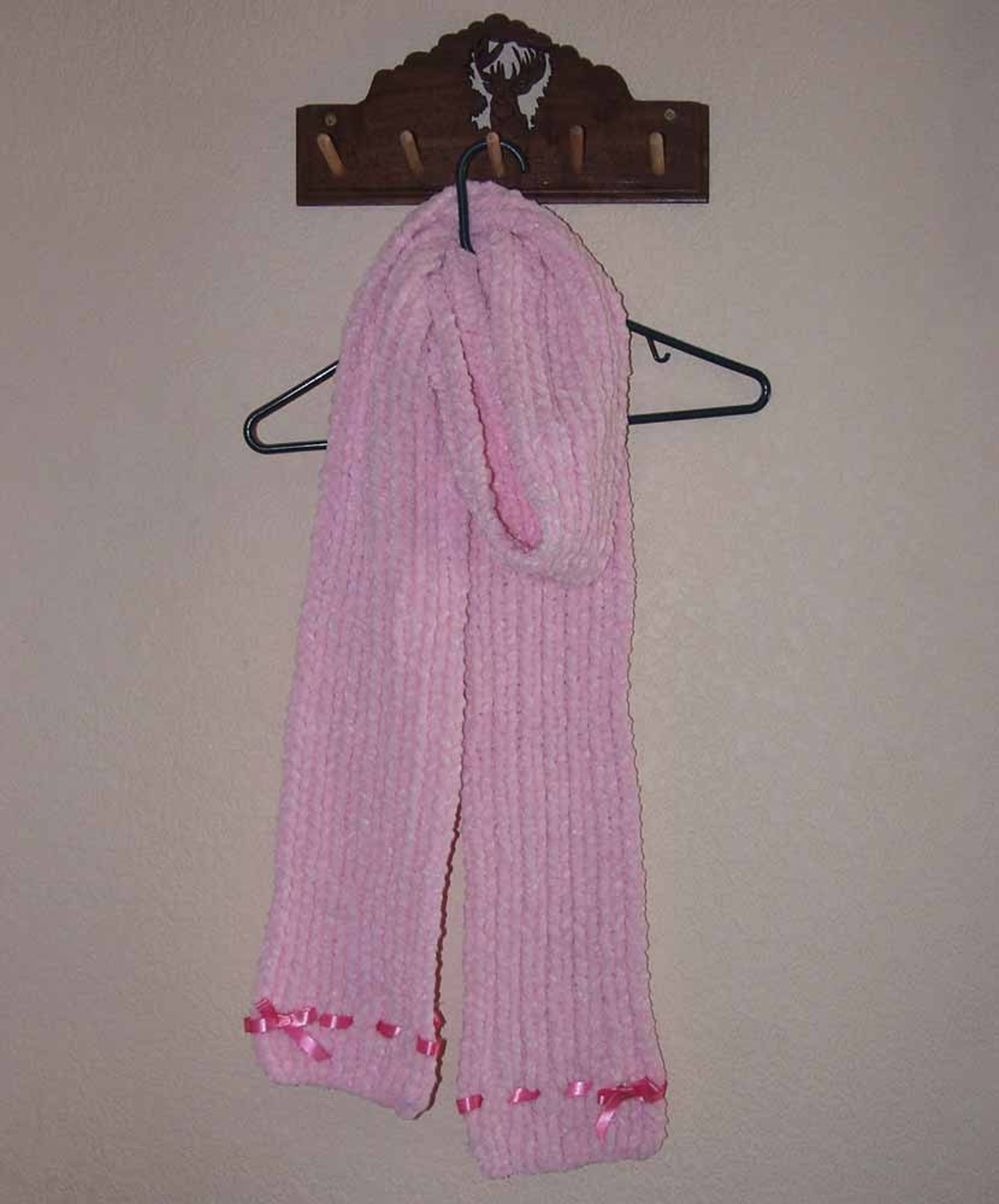 Pink Ribbon Scarf - Etsy