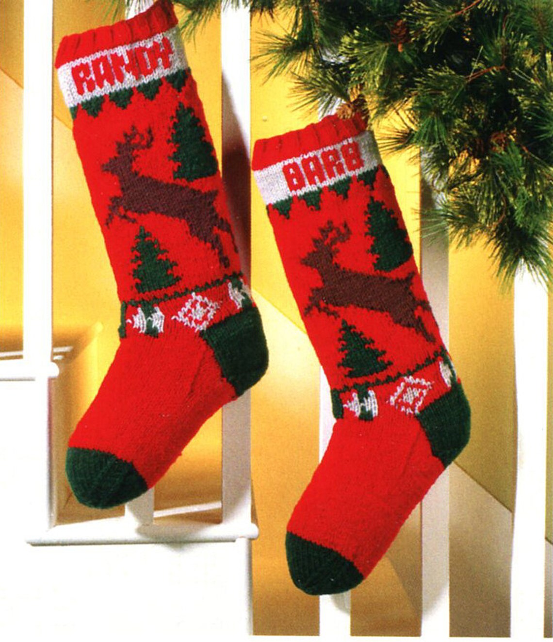 Custom Reindeer Stocking - Etsy