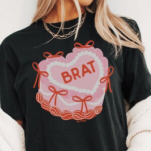 Pink Brat Cake Comfort Color T-shirt, Cute Girly 90s Graphic Tee, Plus ...