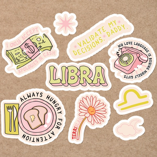 Libra Sticker - Etsy