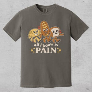 All I Know is Pain Comfort Color T-shirt, Plus Sizes, Funny Graphic Tee ...