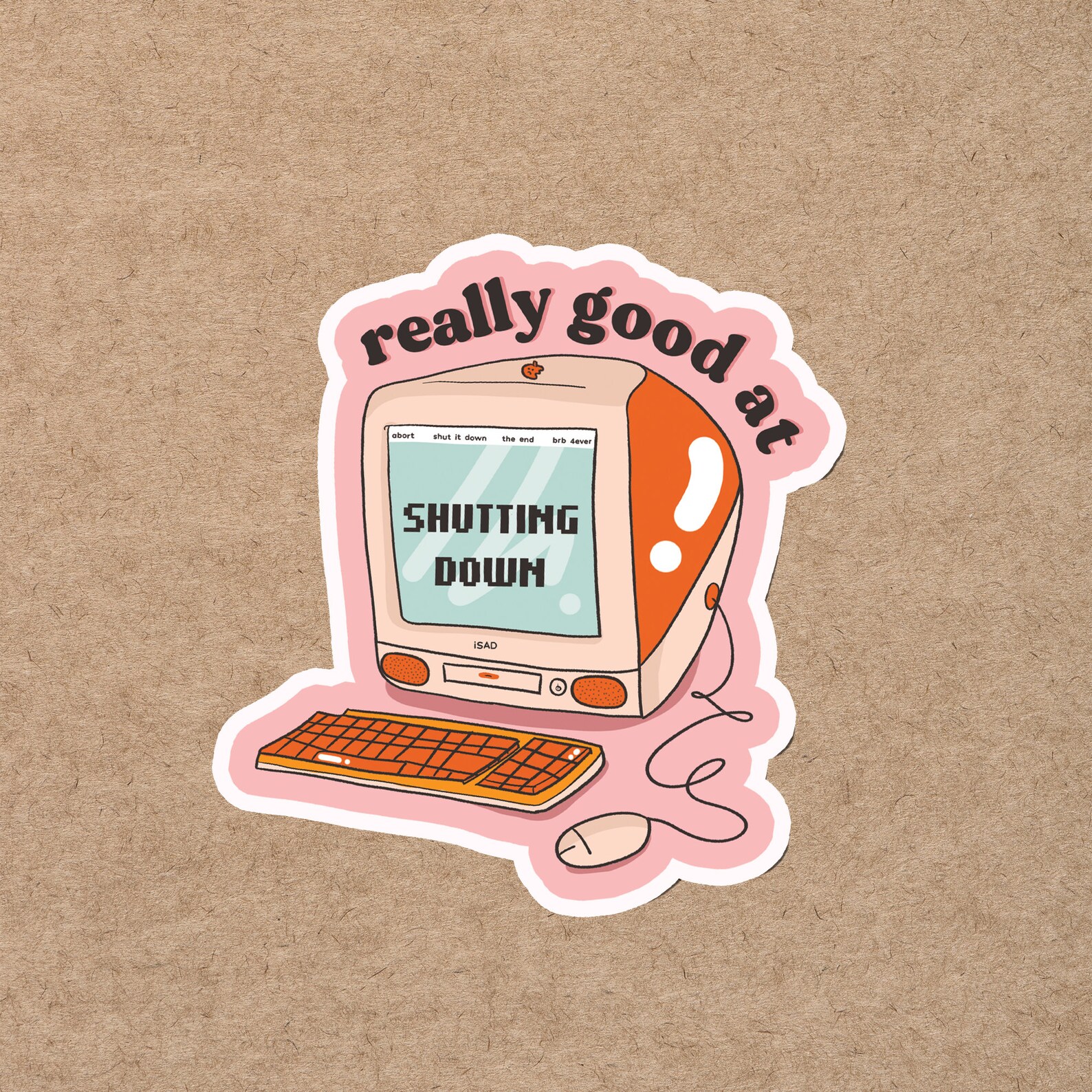 Good At Shutting Down Computer Art Vinyl Sticker | Etsy