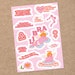 Funny Libra Zodiac Sticker Sheet Cute Pink Astrology Angel - Etsy