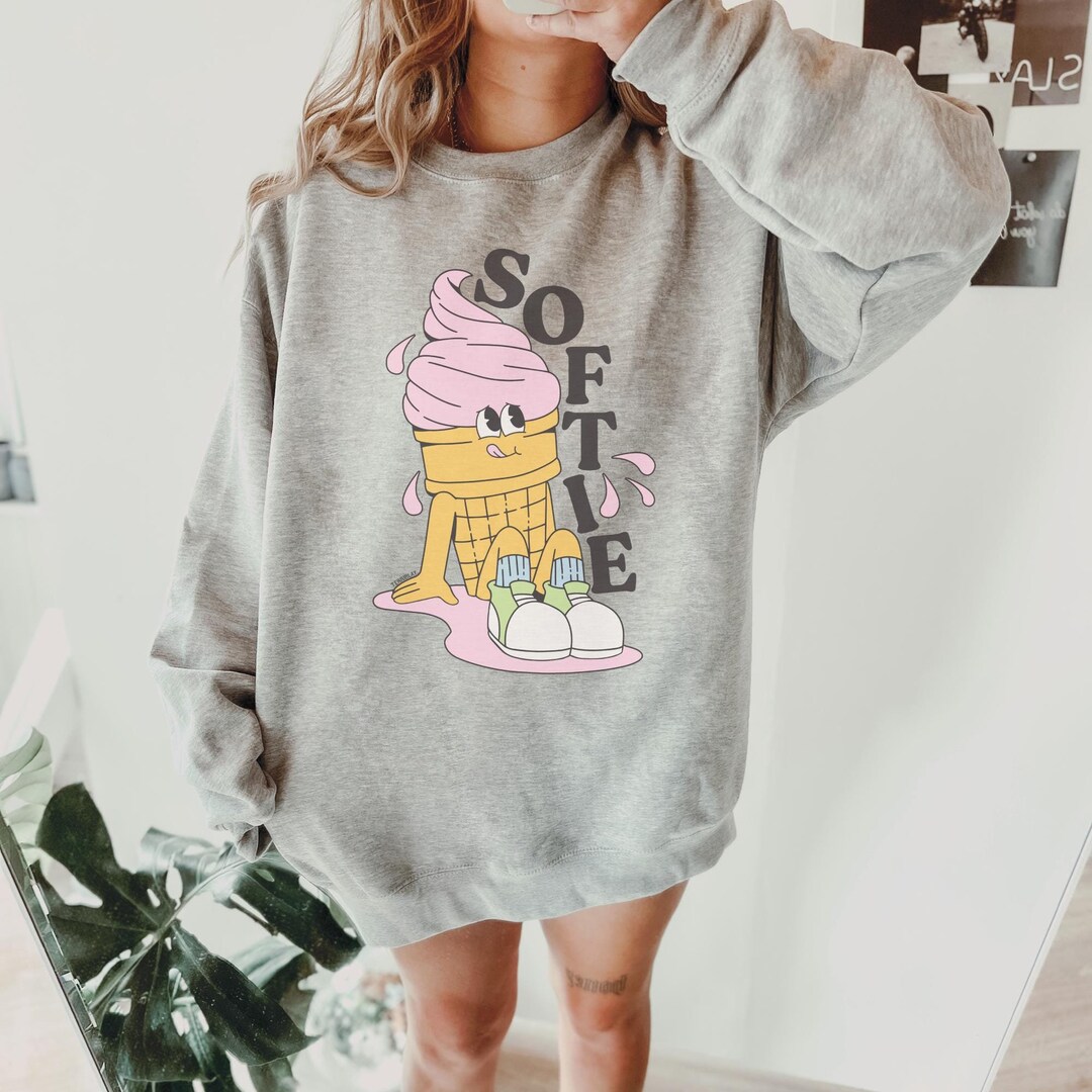 Cute Softie Ice Cream Sweatshirt, Food Sweater, Gift for Friend, Plus ...
