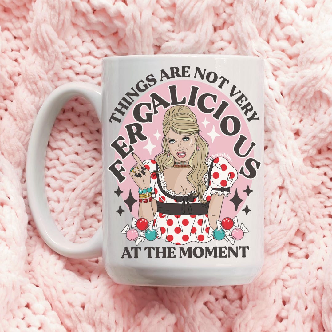 Not Very Fergalicious Coffee Mug, Funny Meme Cup, Y2K, 90s, Cute Mug ...