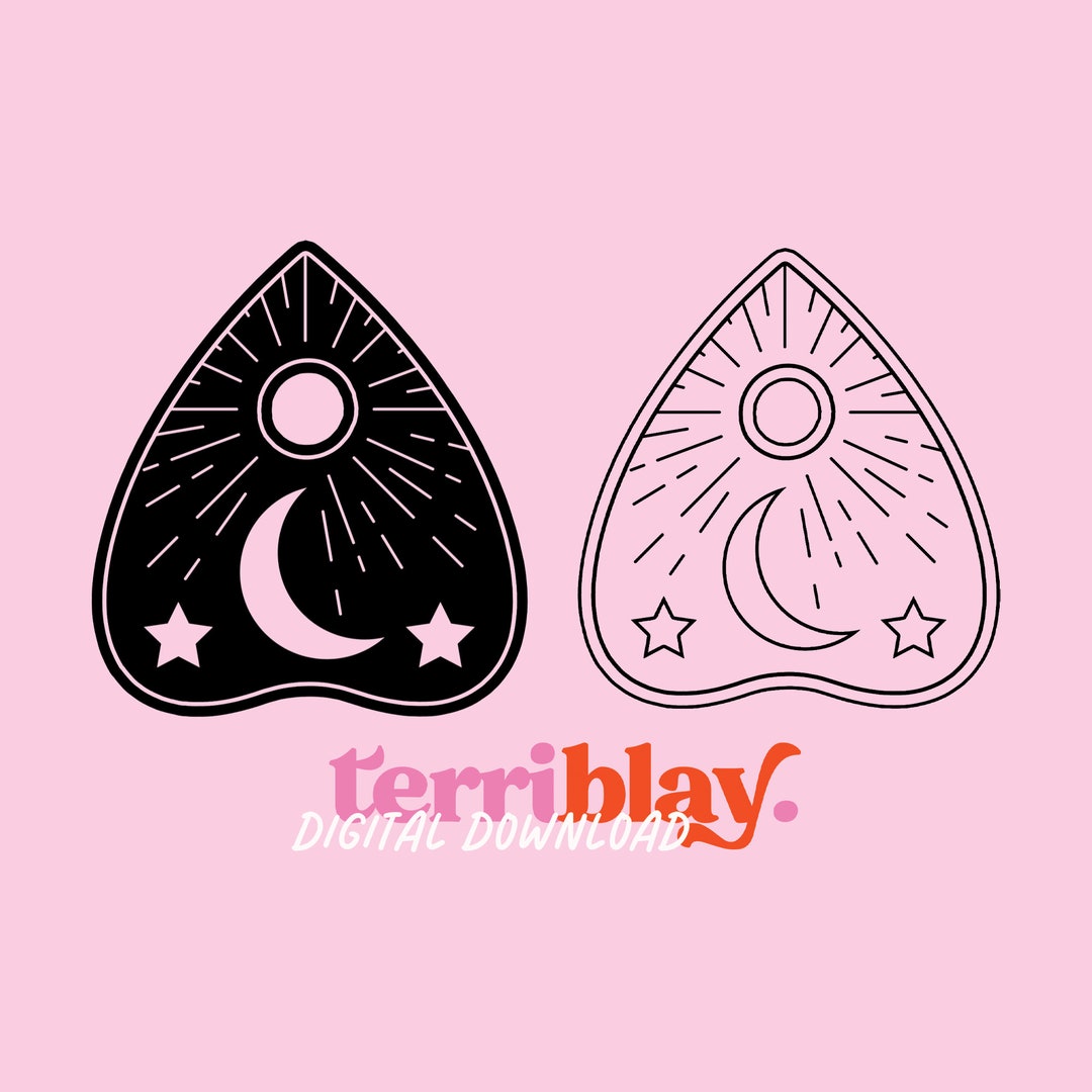 Cute Ouija Planchette SVG Digital Download, Halloween Clip Art, Witchy Spooky Occult Graphic ...