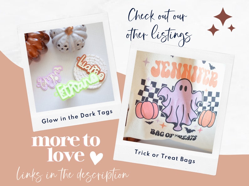 Personalized Halloween Bag Tag: Acrylic Letter Boo Basket Tag - Etsy