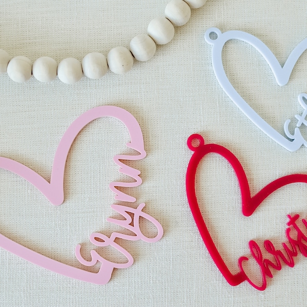Heart Name Tag - Etsy