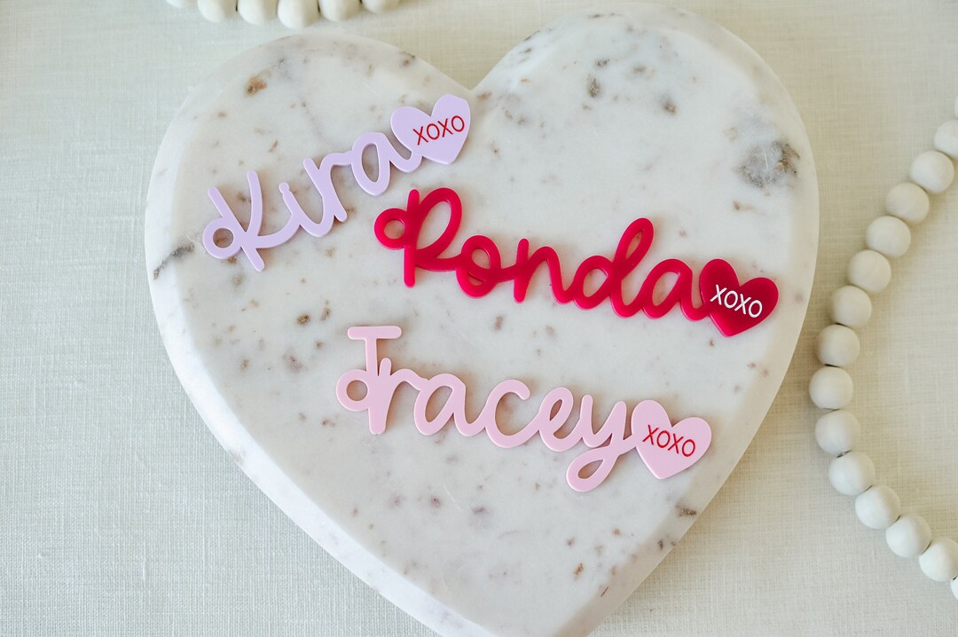 Personalized Acrylic Valentine Basket Tag: XOXO Heart Gift Tag - Etsy