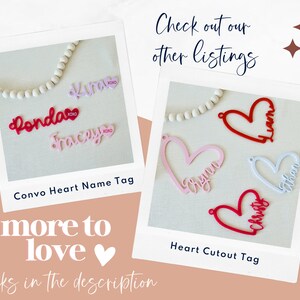 Personalized Name Valentine's Day Gift Tag for Basket Gift Tag Heart ...