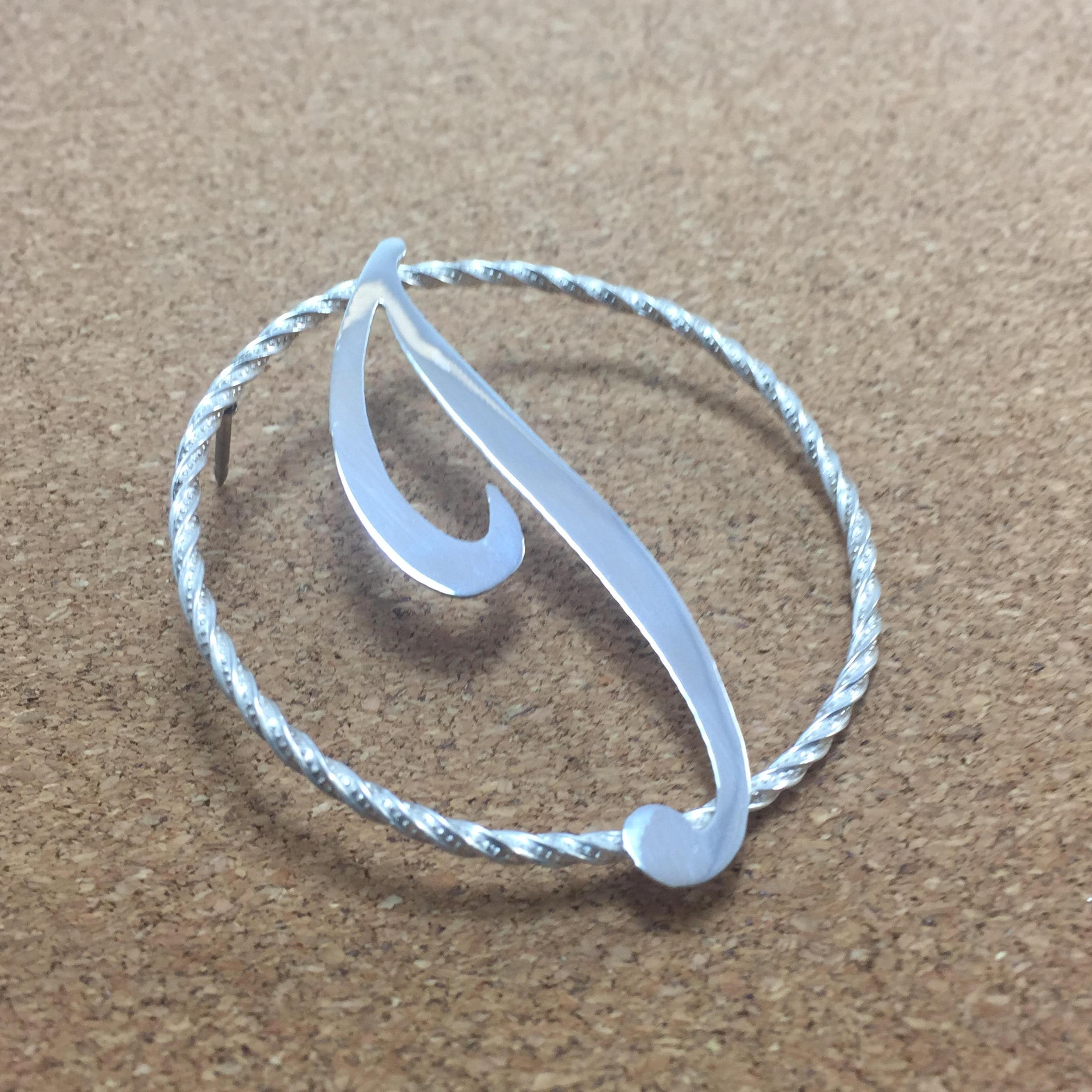 Monogram Pin Sterling Silver Brooch Handbag Pin Coat Pin | Etsy