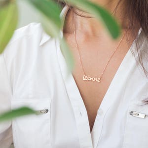 Sterling Silver or Solid Gold Name Necklace "leanne" Font, Choose Any ...