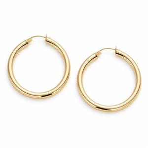Gold Hoop Earrings: Classic Round Hoops - Etsy