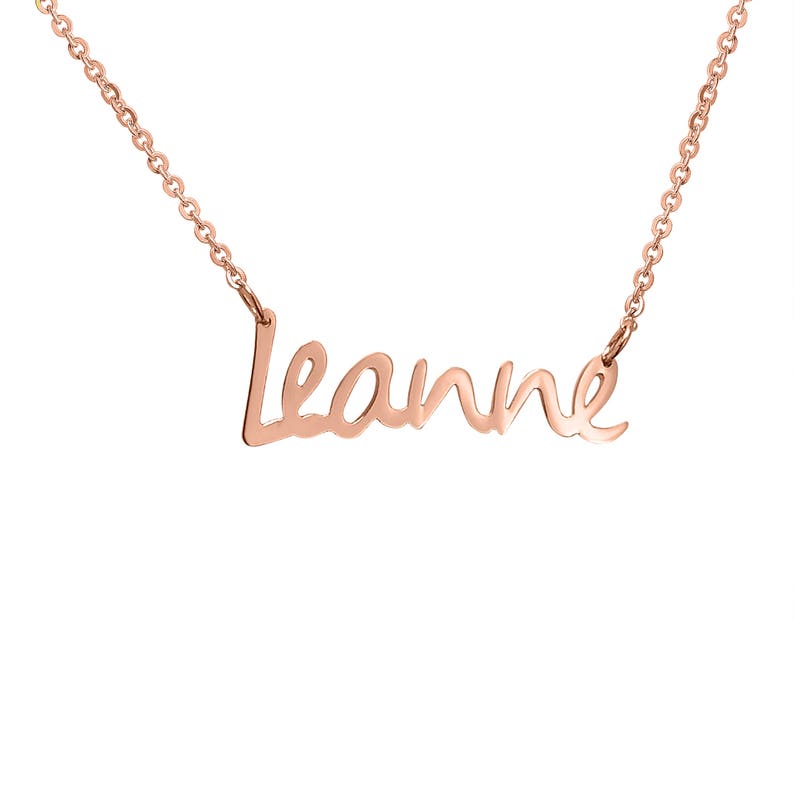 Sterling Silver or Solid Gold Name Necklace "leanne" Font, Choose Any ...