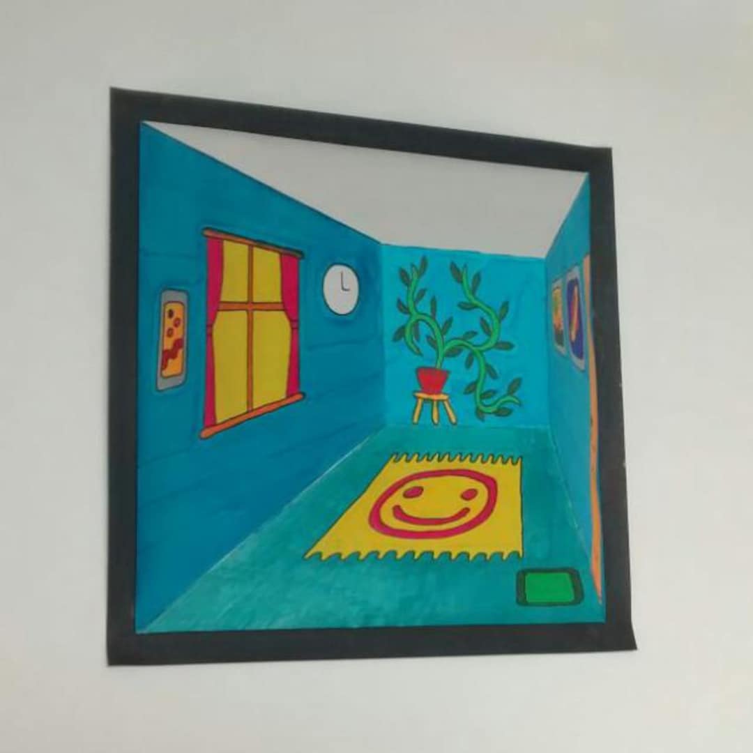 3D Illusion Papercraft Coloring Page Printable – DIY Craft Template for ...