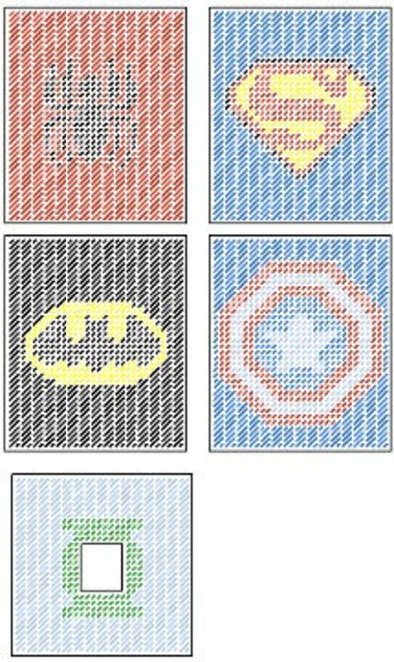 Superhero Plastic Canvas Tissuse Box Cover Pattern - Etsy