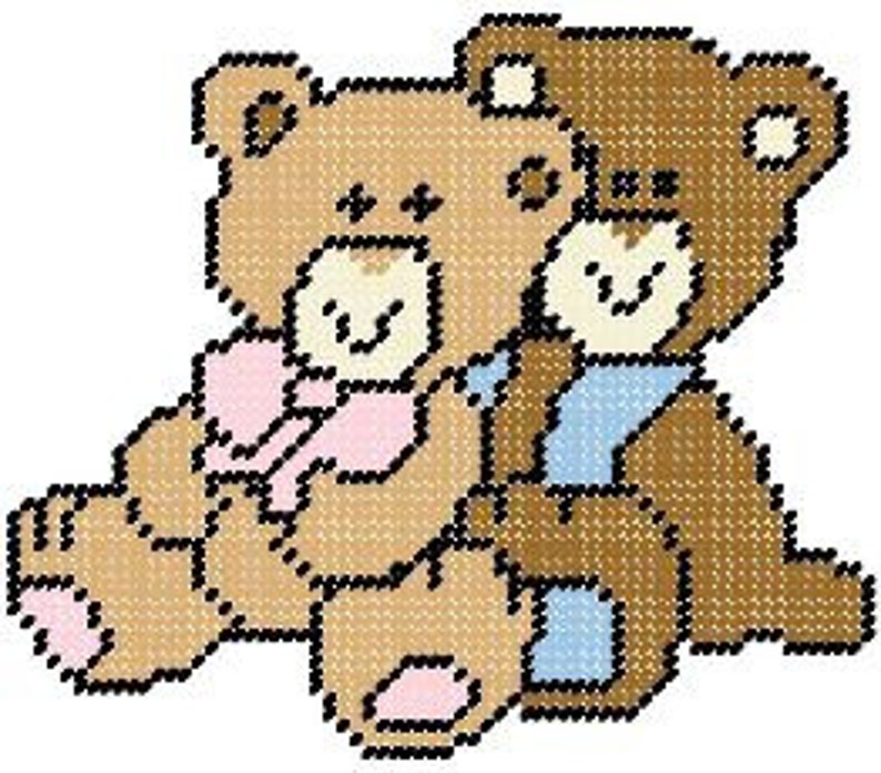Friend Bears Plastic Canvas Pattern - Etsy