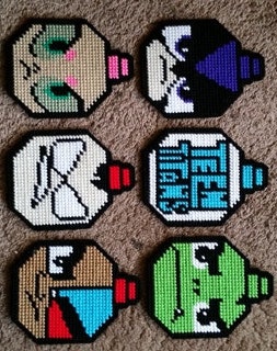 Inspired Teen Titans Go Plastic Canvas Ornament Pattern Set - Etsy