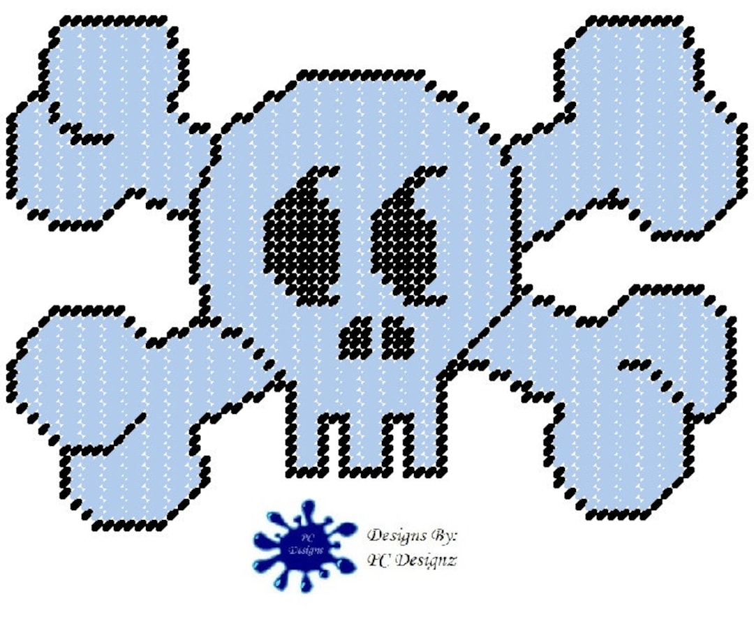 Skull Plastic Canvas Pattern - Etsy