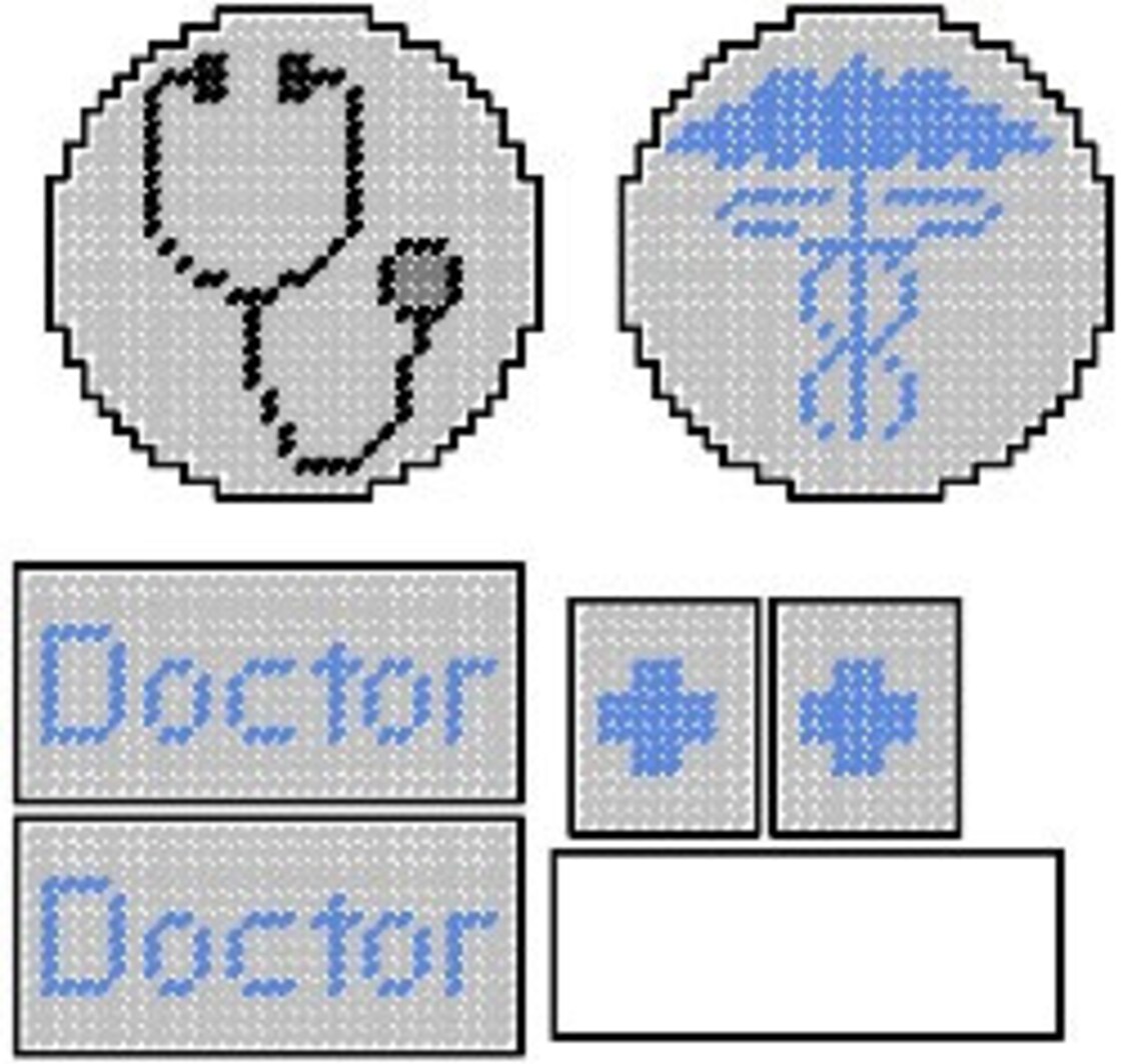 Doctor Plastic Canvas Coaster Set Pattern - Etsy