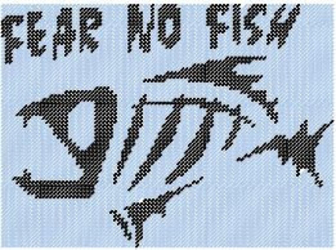 Fear No Fish Plastic Canvas Sign Pattern - Etsy