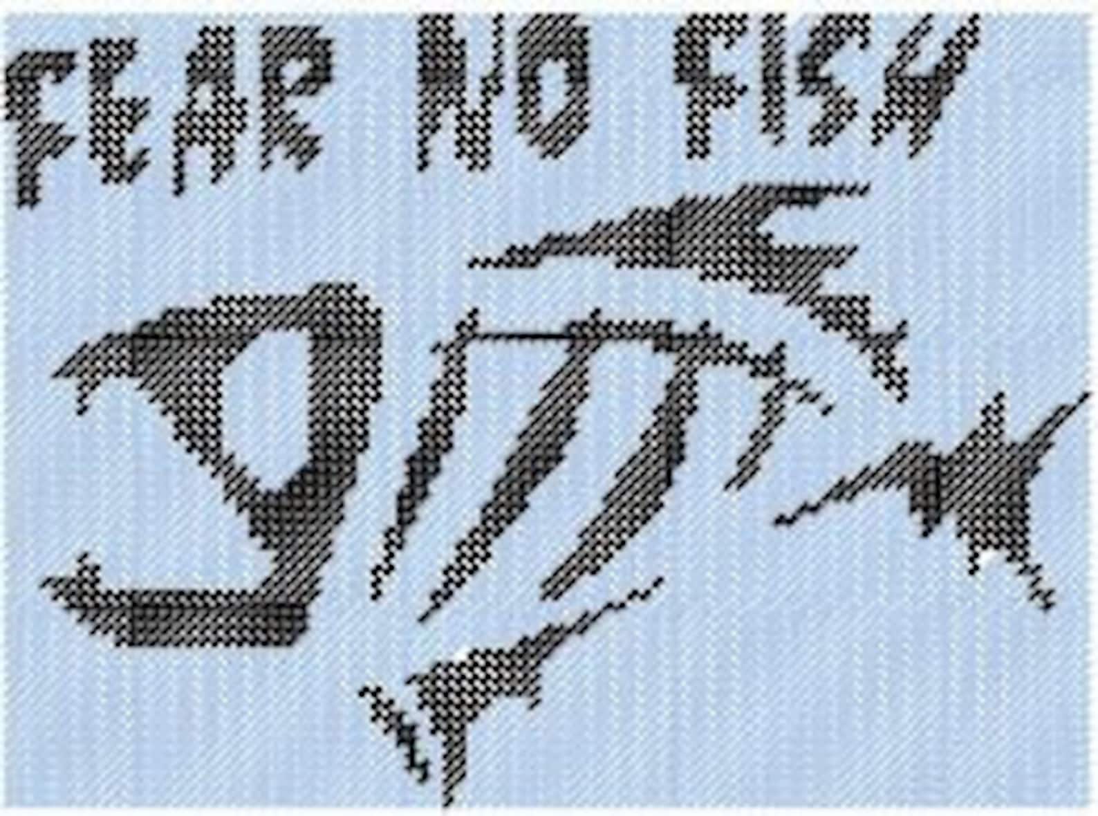 Fear No Fish Plastic Canvas Sign Pattern - Etsy