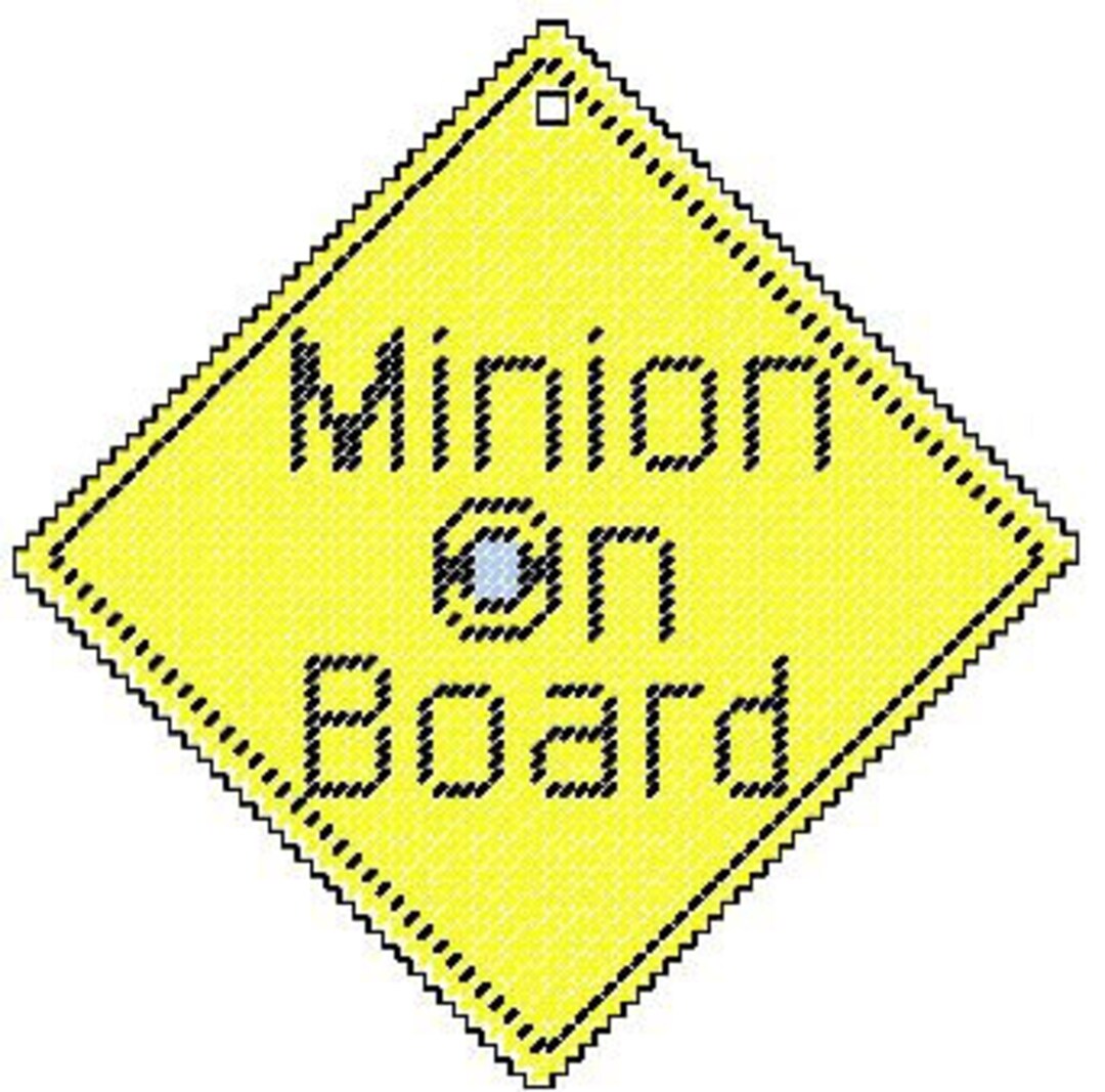Minion Inspired Plastic Canvas on Board Sign Pattern - Etsy