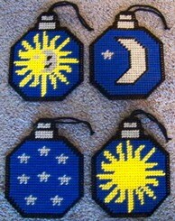 Sun and Moon Ornament Plastic Canvas Pattern Set - Etsy