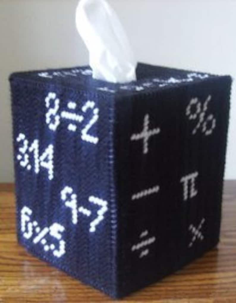 Math Tissue Box Cover Plastic Canvas Pattern - Etsy