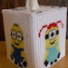 Minion Inspired Tissue Box Pastic Canvas Pattern Cover - Etsy