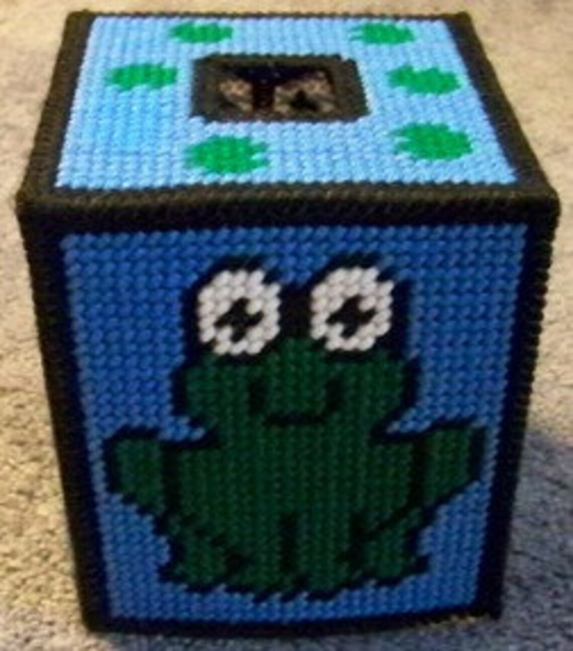 Frog Tissue Box Plastic Canvas Pattern - Etsy