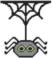 Spider and Web Plastic Canvas Pattern - Etsy