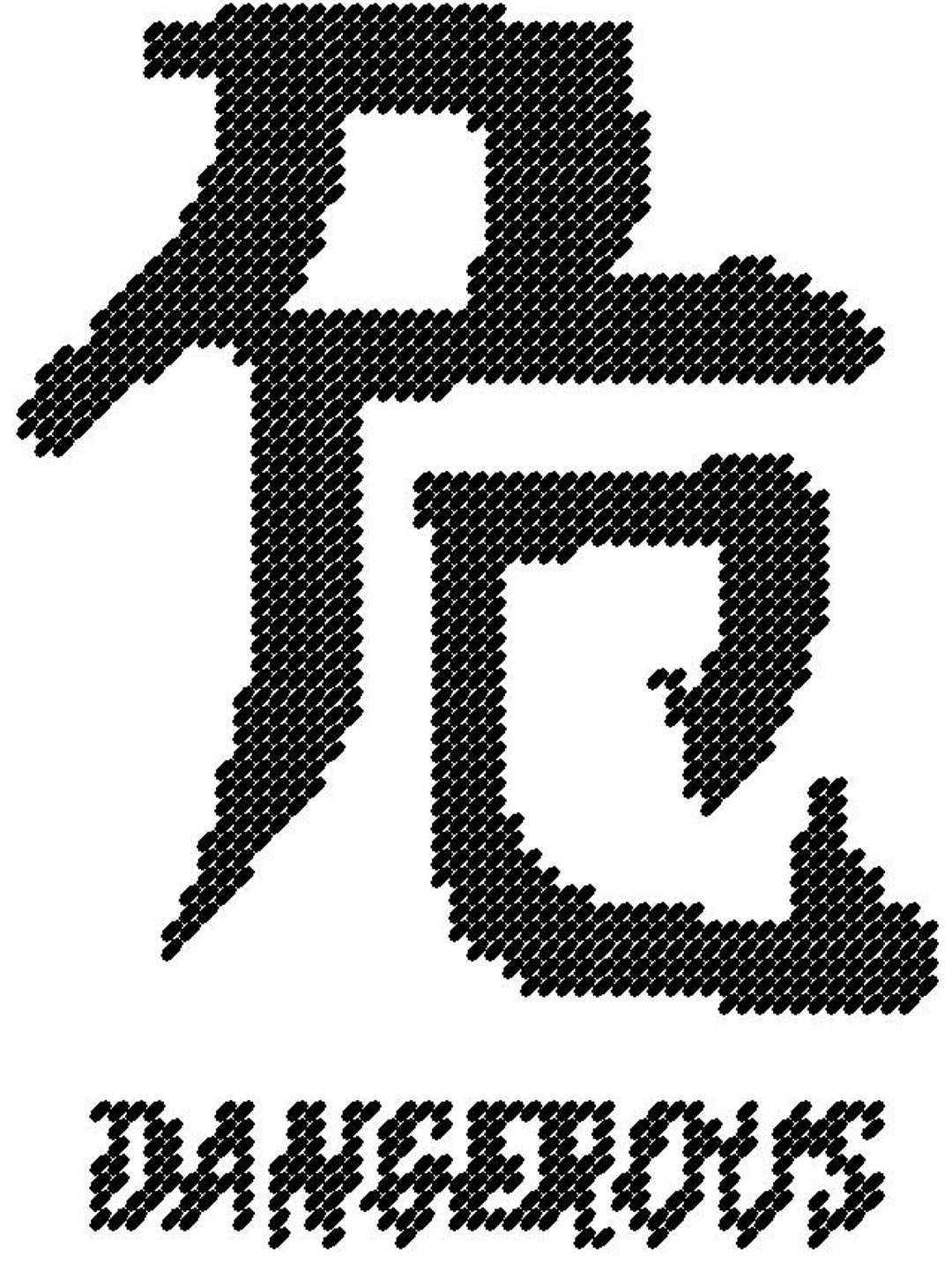 Chinese Word Dangerous Plastic Canvas Pattern - Etsy