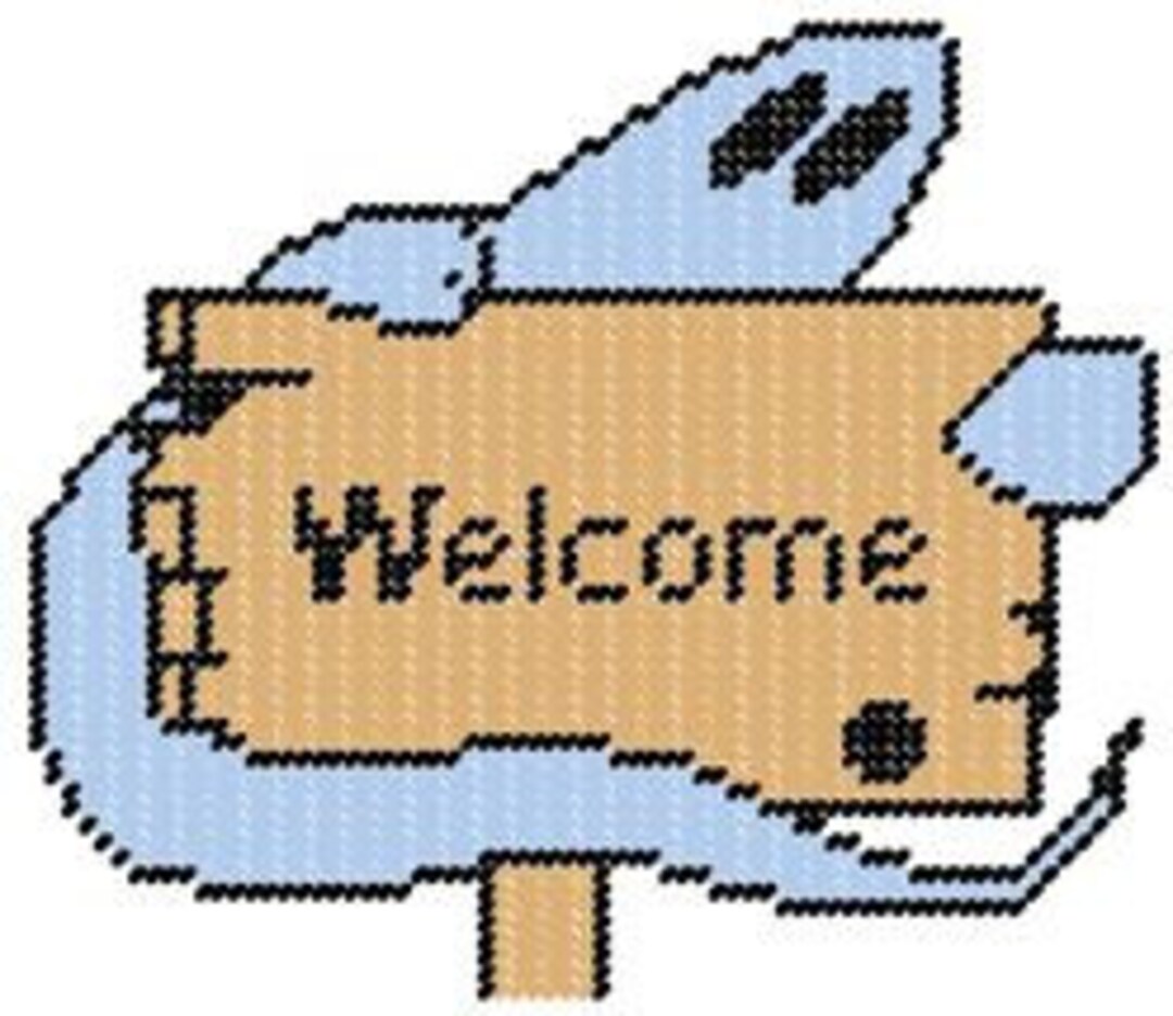 Ghost Plastic Canvas Welcome Sign Pattern - Etsy