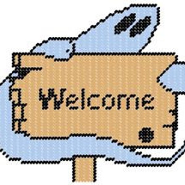 Plastic Canvas Welcome Sign - Etsy