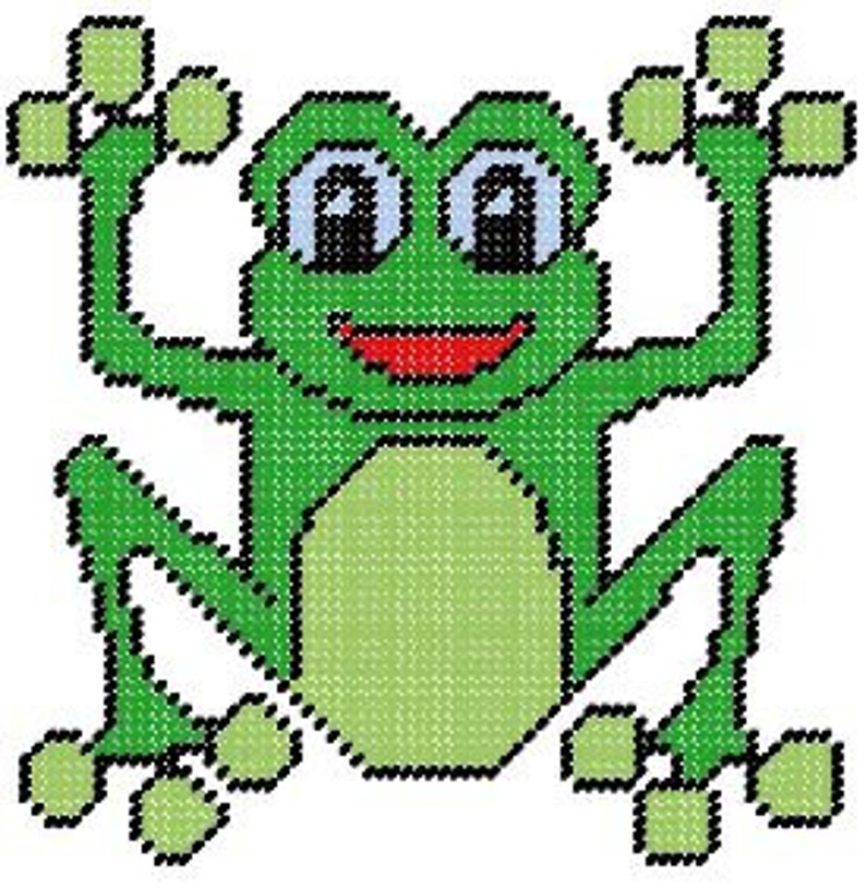 Frog Plastic Canvas Pattern - Etsy