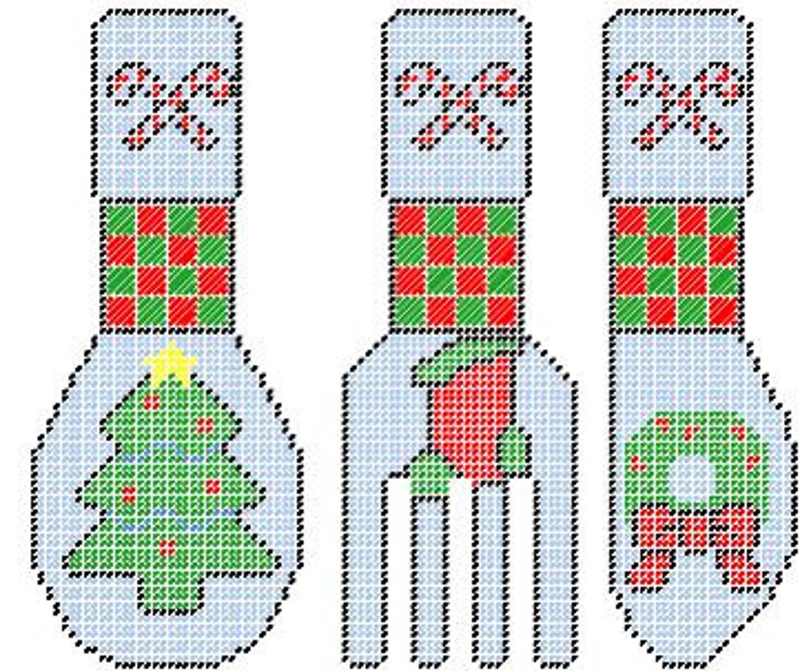 Christmas Set Plastic Canvas Pattern - Etsy